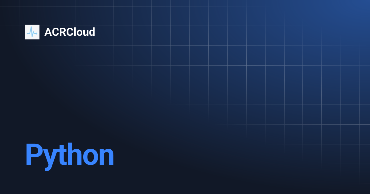 Python | ACRCloud