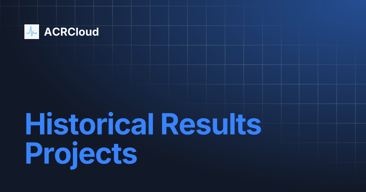 Historical Results Projects | ACRCloud